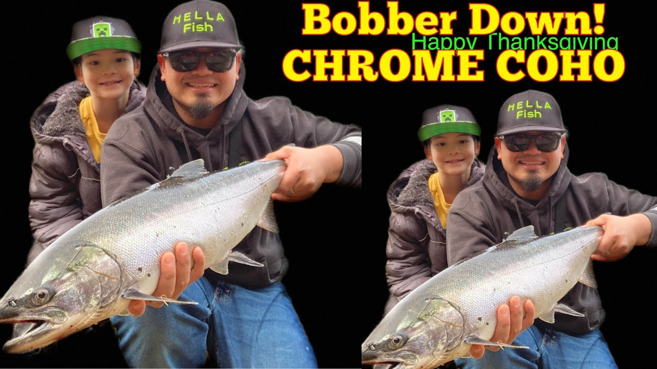 FATHER AND SON SALMON FISHING ADVENTURE BOBBER DOWN!Chromer Coho # ...