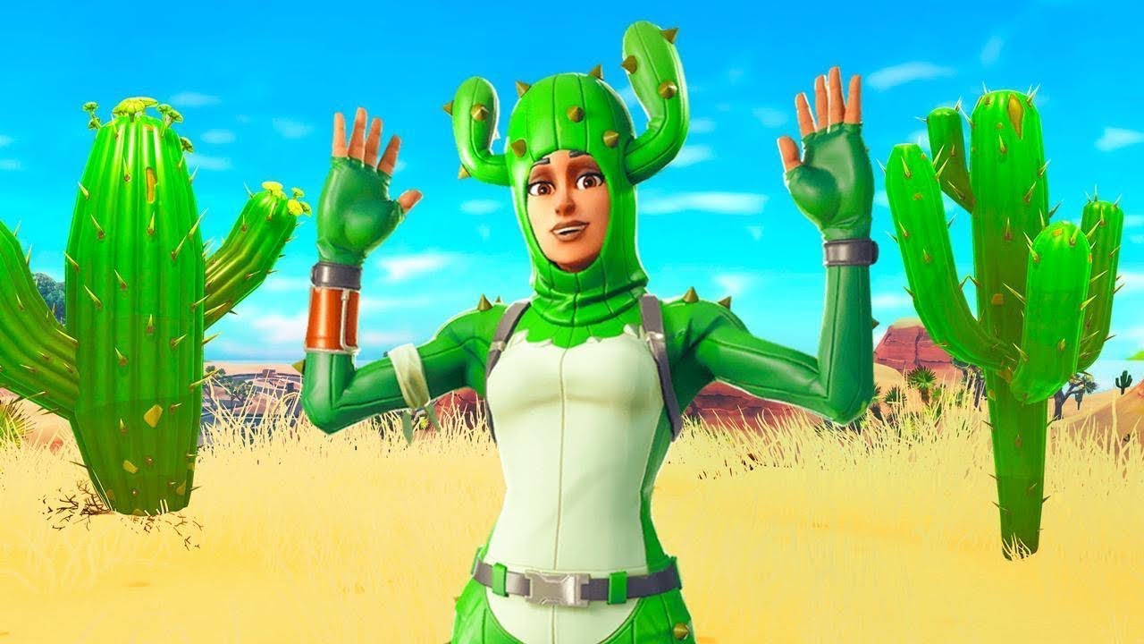 New Cactus Emote!! Trying to Win A Game as a Cactus!! (Fortnite Battle ...