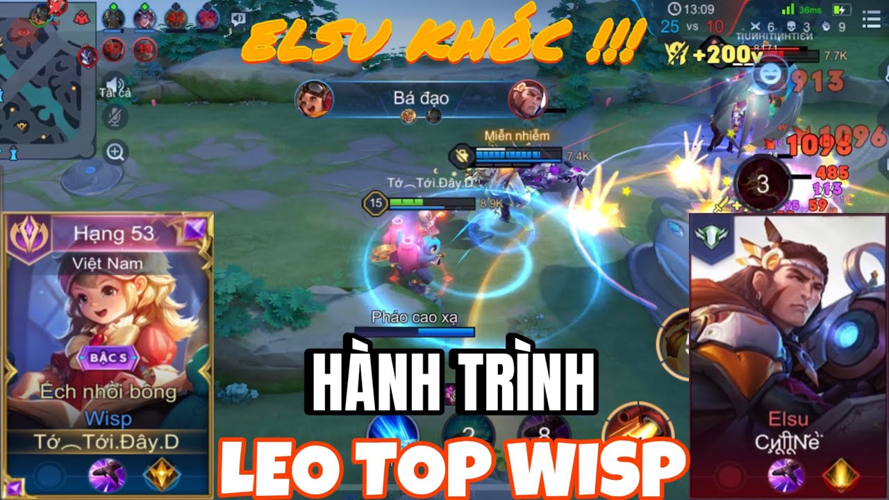TOP. WISP Hành Cho ELSU Ko Thể Ngắm Tỉa - Hành Trình Leo Top Wisp ??? - YouTube