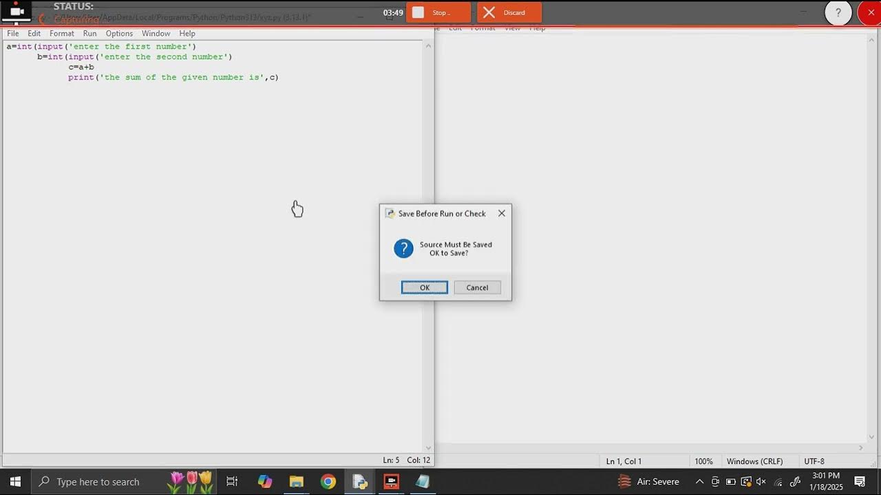 how to do calculation in python using user input - YouTube