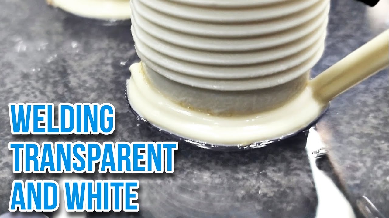 Welding Transparent PVC Plastic and White PVC Plastic onto Each Other ...
