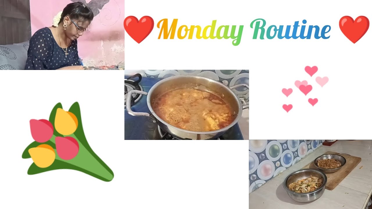 Vlog 7||Monday routine⛅What I cook in a day|Mutta kulambu recipe#vlog # ...
