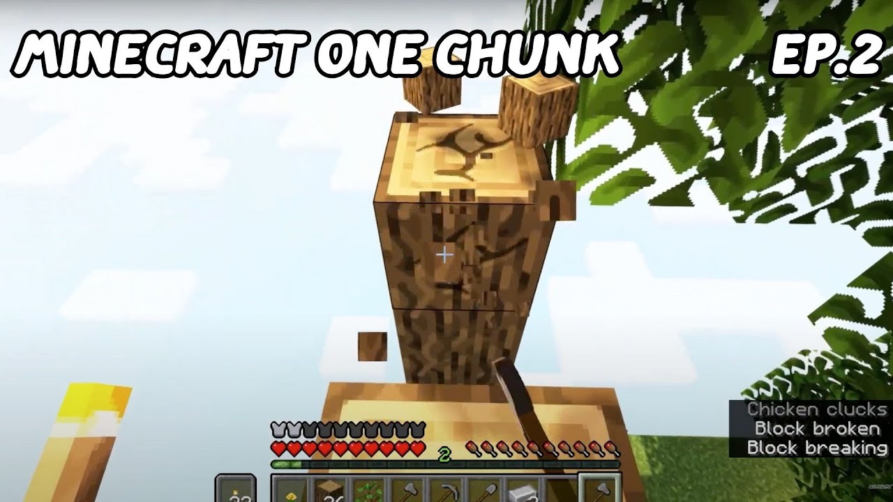 Minecraft one chunk ep.2 สำรวจโลกกว้าง กว้างมากมั้ง? - YouTube