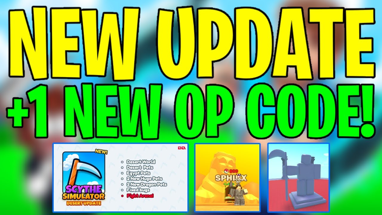 NEW UPDATE + NEW CODES IN SCYTHE SIMULATOR - YouTube