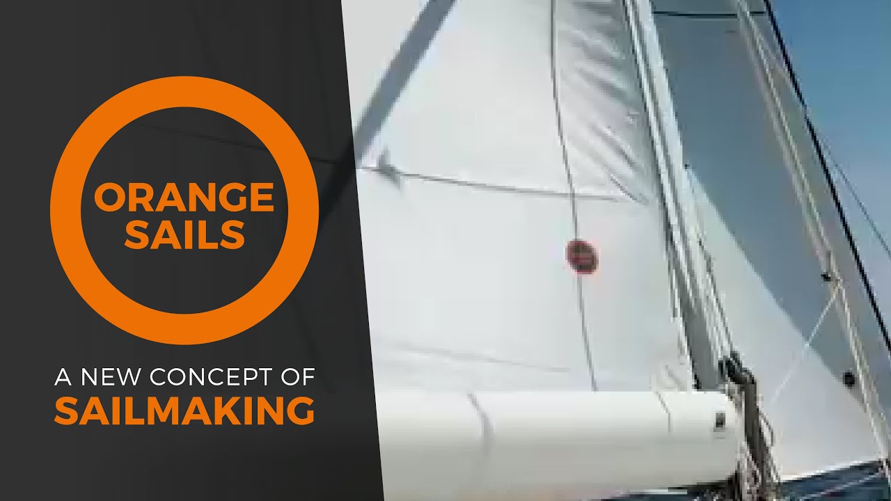 Orange Sails for Maxi Yacht - YouTube