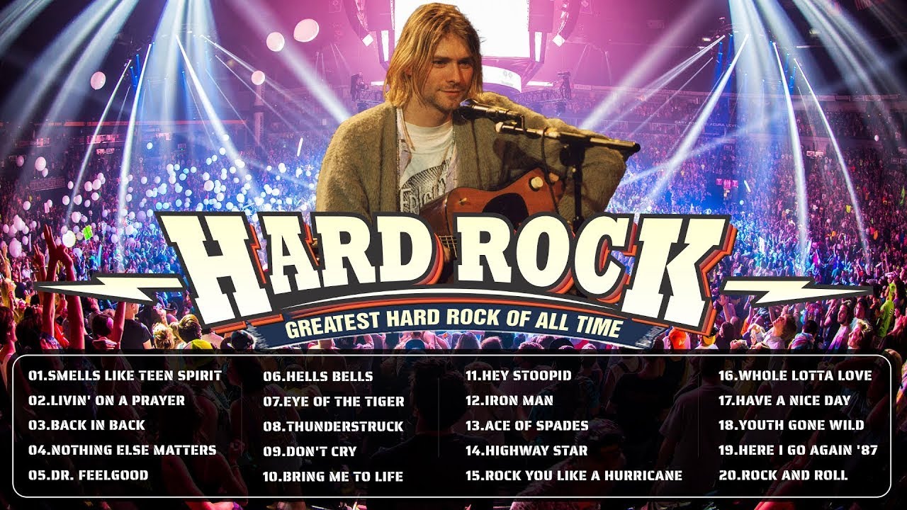 Greatest Hits Hard Rock Of All Time Metallica, Nirvana, ACDC, Bon Jovi ...