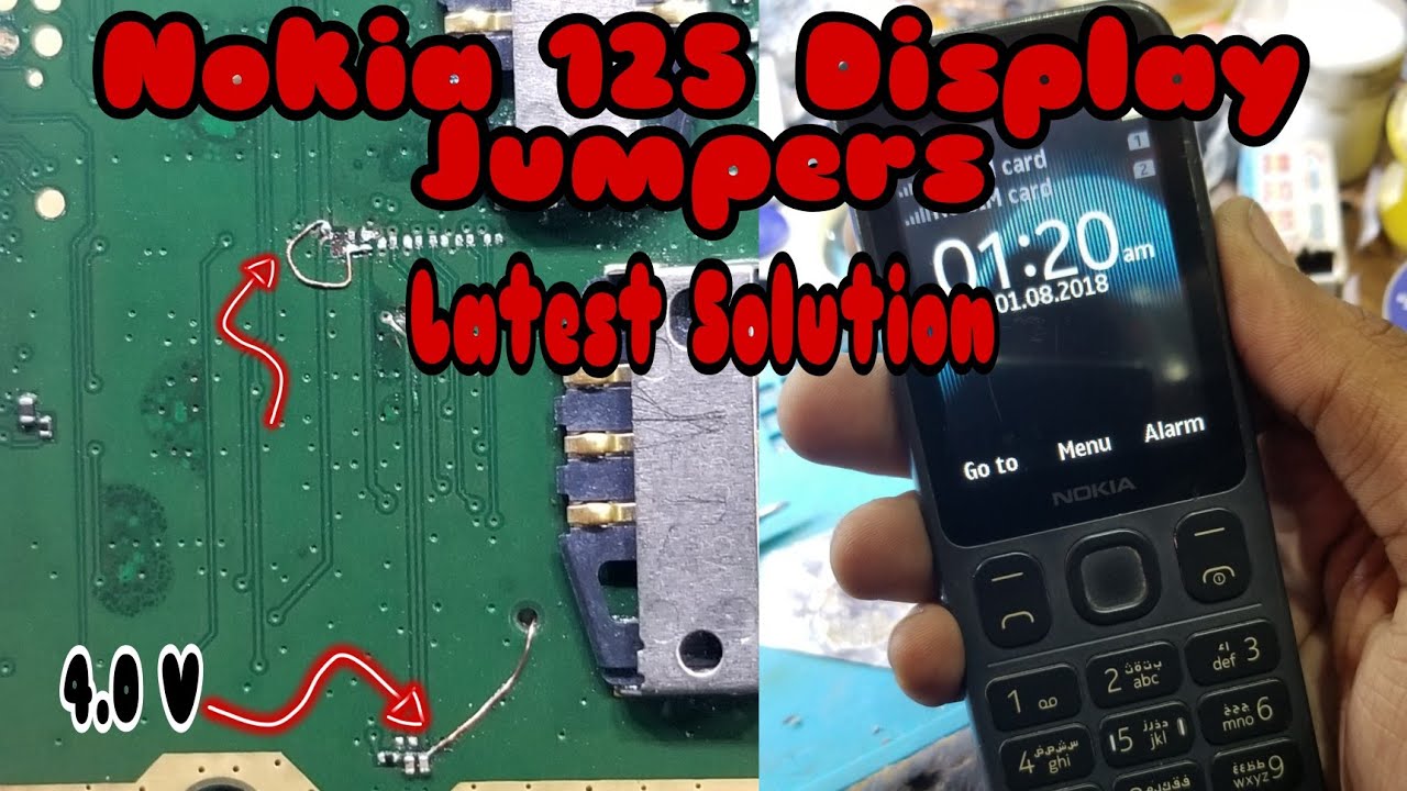 Nokia 125 Display light Jumper | Nokia TA1253 No Display Graphics No ...