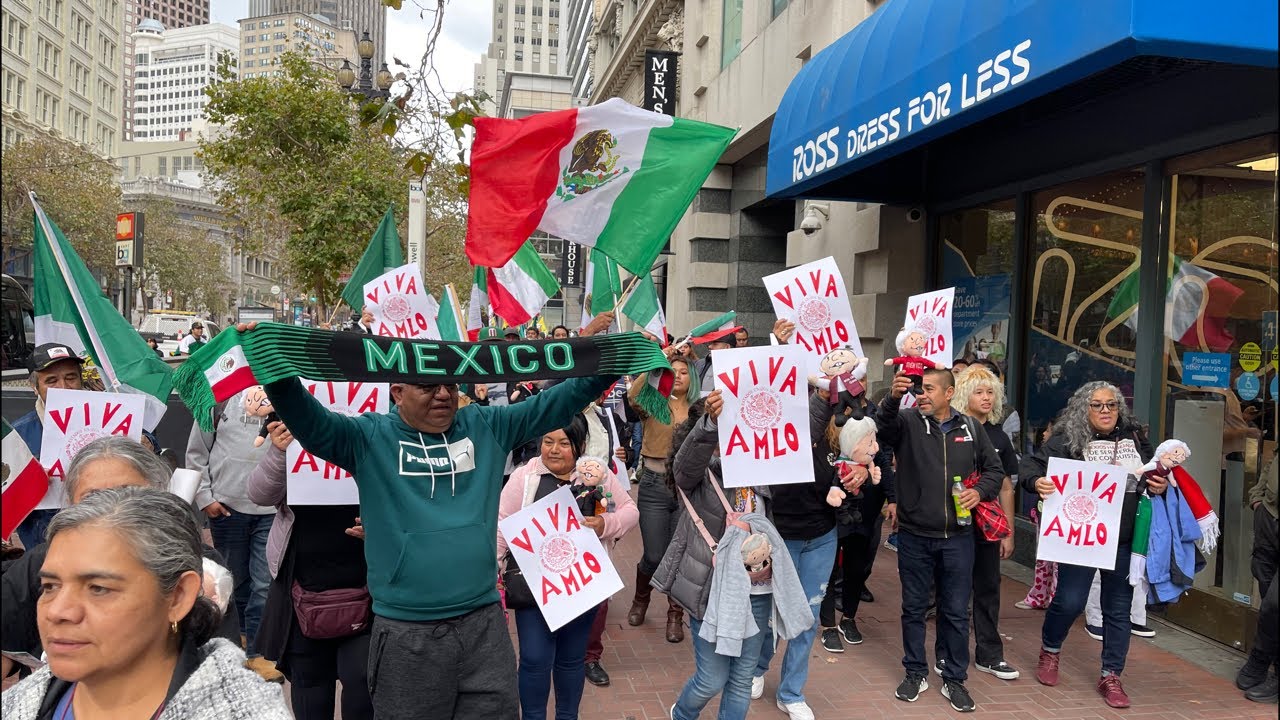 🔴AMLOVER NO SE RINDEN EN SAN FRANCISCO PARA SALUDAR A AMLO - YouTube