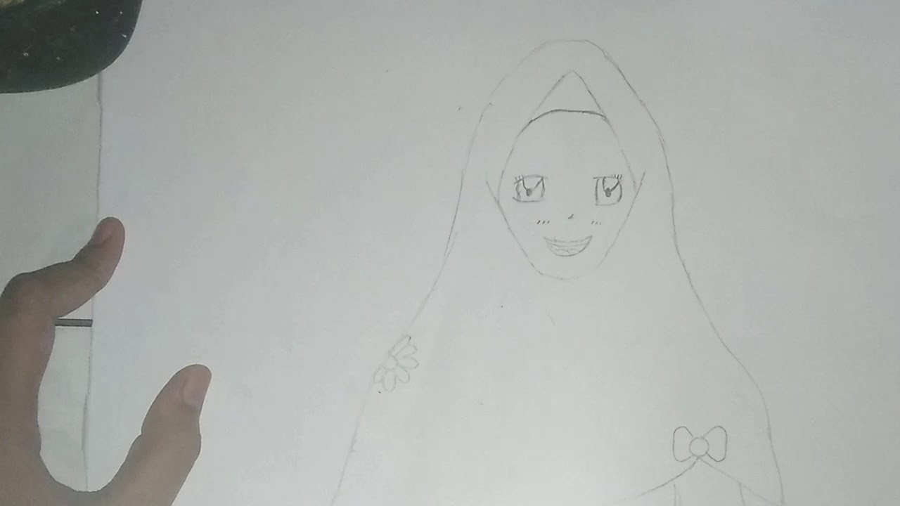 Cara Menggambar Cartoon Hijab Dengan Simple & Mudah - YouTube