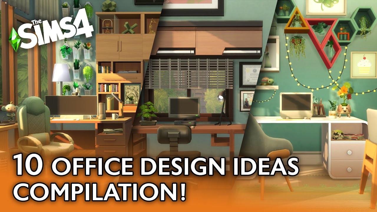 10 Office Design Ideas Compilation! | The Sims 4 Stop Motion Speed ...