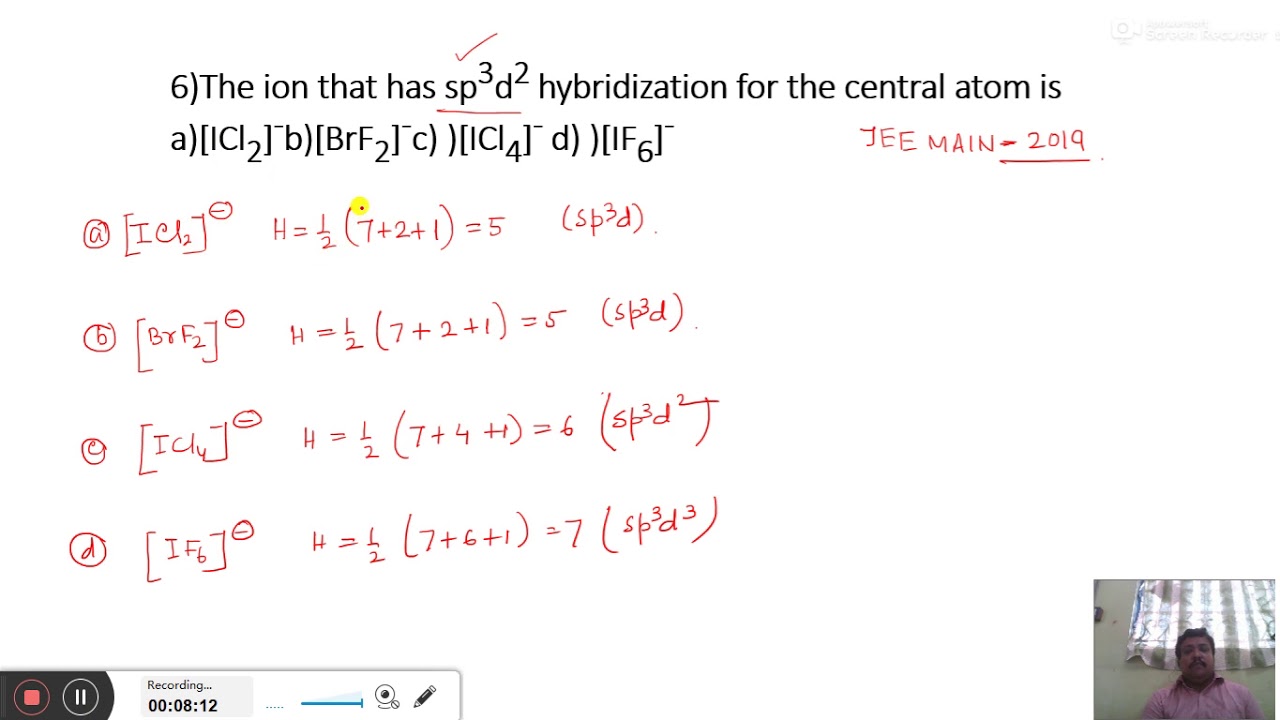 VSEPR Theory Previous Year Solve of NEET,WBJEE,JEE Main Exam:Class 11 ...
