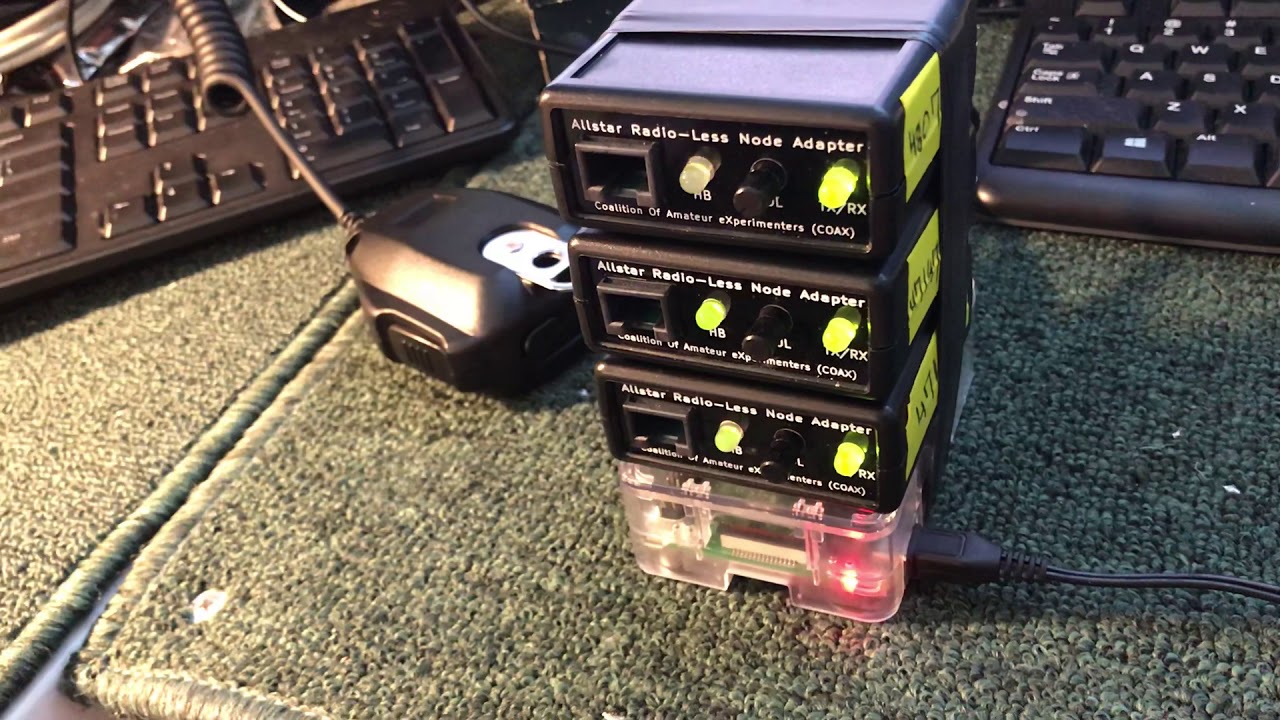 Allstarnodes.com 3 Allstar nodes connected to one Pi! - YouTube