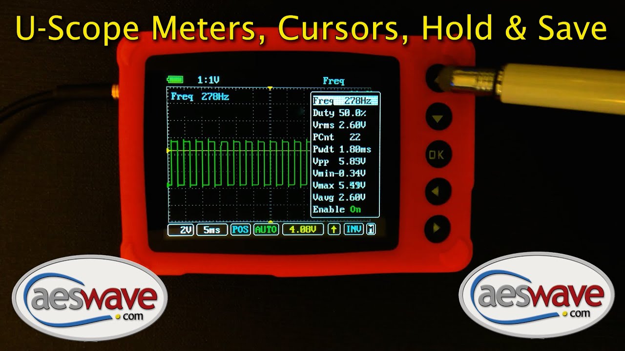U Scope Meters, Cursors, Hold & Save. Video 2 - YouTube