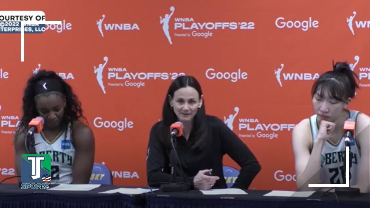 Chicago Sky and New York Liberty head coach and players TALK after ...