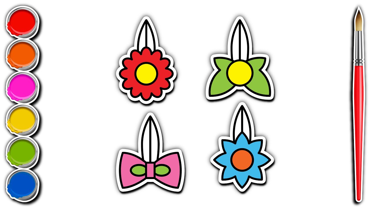 🎀 How to Draw Hair Clips Step by Step (Coloring Hair Clips) Draw Hair ...
