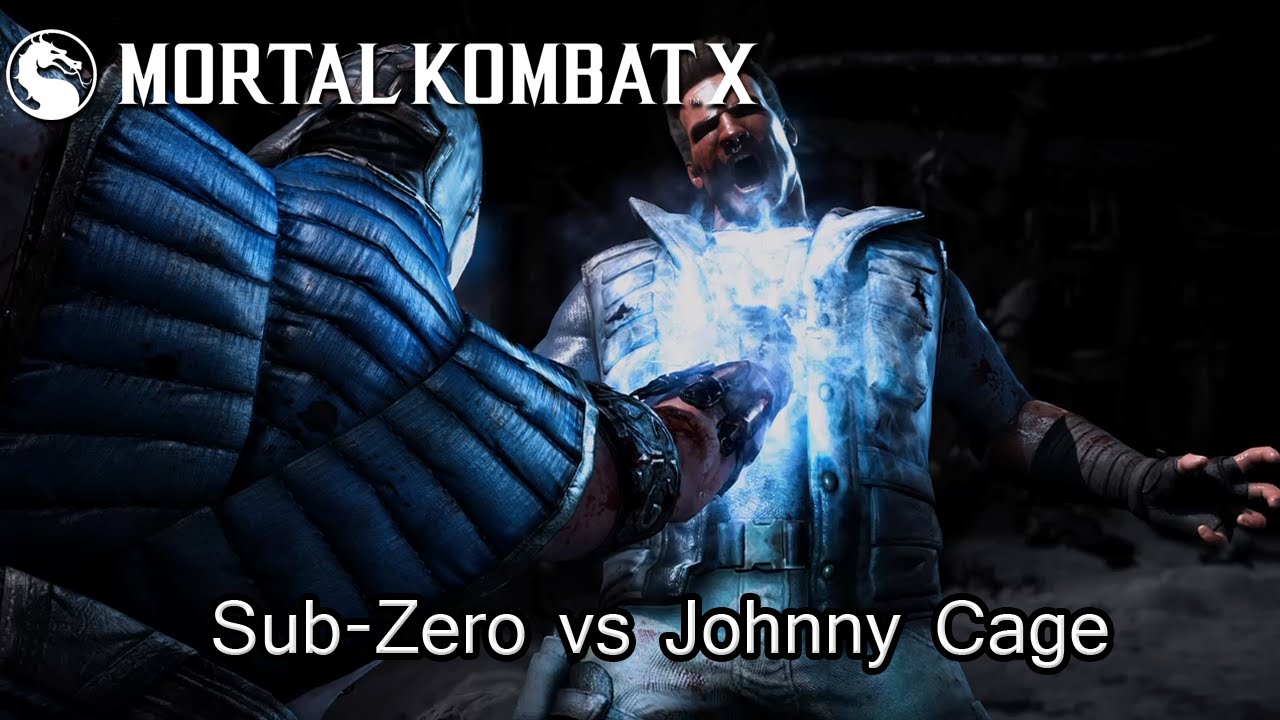 Mortal Kombat X Ps4 Sub Zero Vs Johnny Cage Youtube 2109
