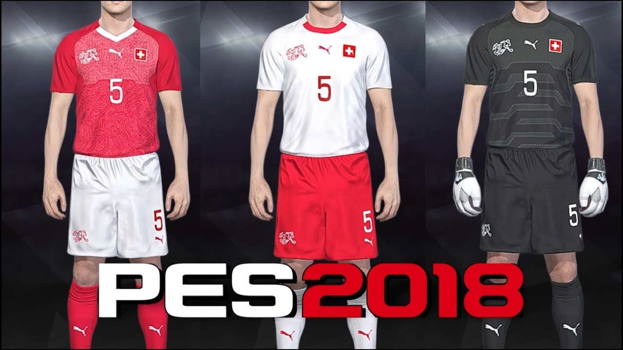 PES 2018 - Kits Switzerland World Cup (18-19) PS4/PC - YouTube