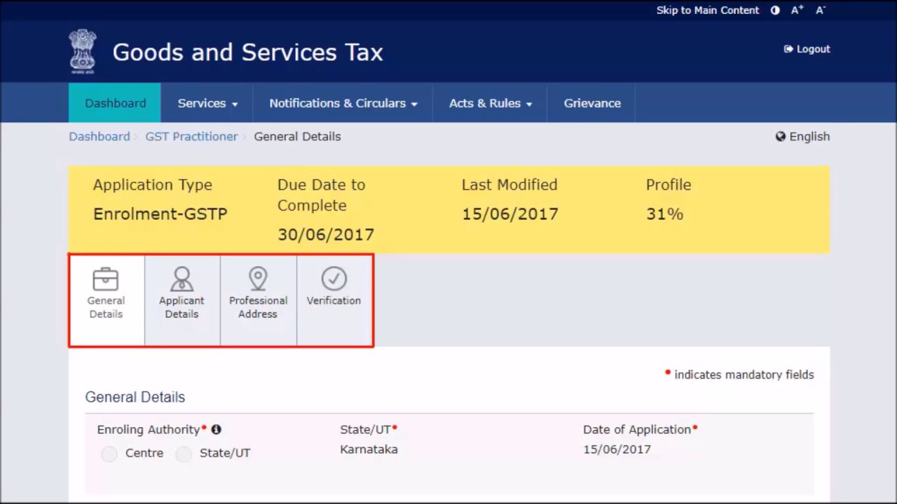 GST Practitioner Registration Procedure - Step by Step Guide||LIVE DEMO ...
