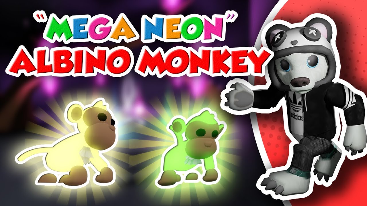 MEGA NEON PET PERTAMA MR.PANDA, ALBINO MONKEY! ROBLOX ADOPT ME - YouTube