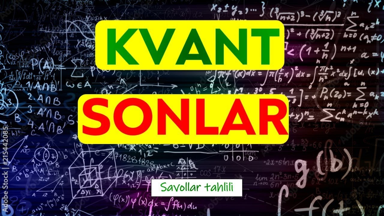 KVANT SONLAR I KIMYO I KIMYO BIZ KANALI #chemistry - YouTube