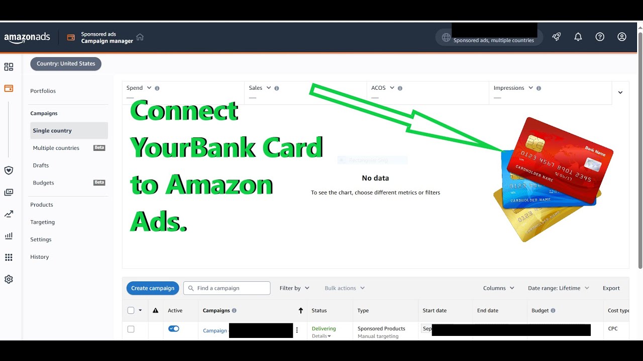 How to add a payment method bank card to Amazon Ads connect 2024 - YouTube