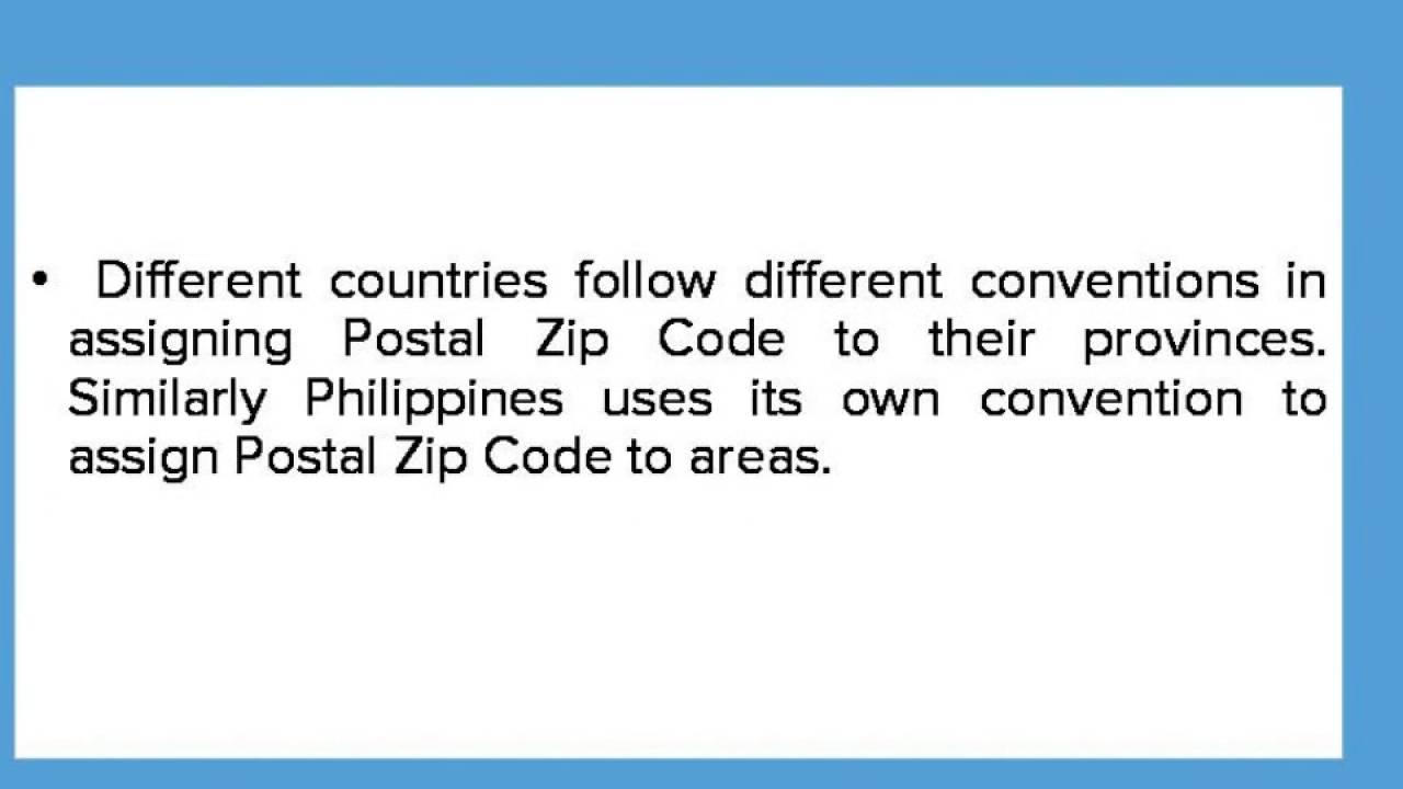 Philippines Postal Codes Lookup - YouTube