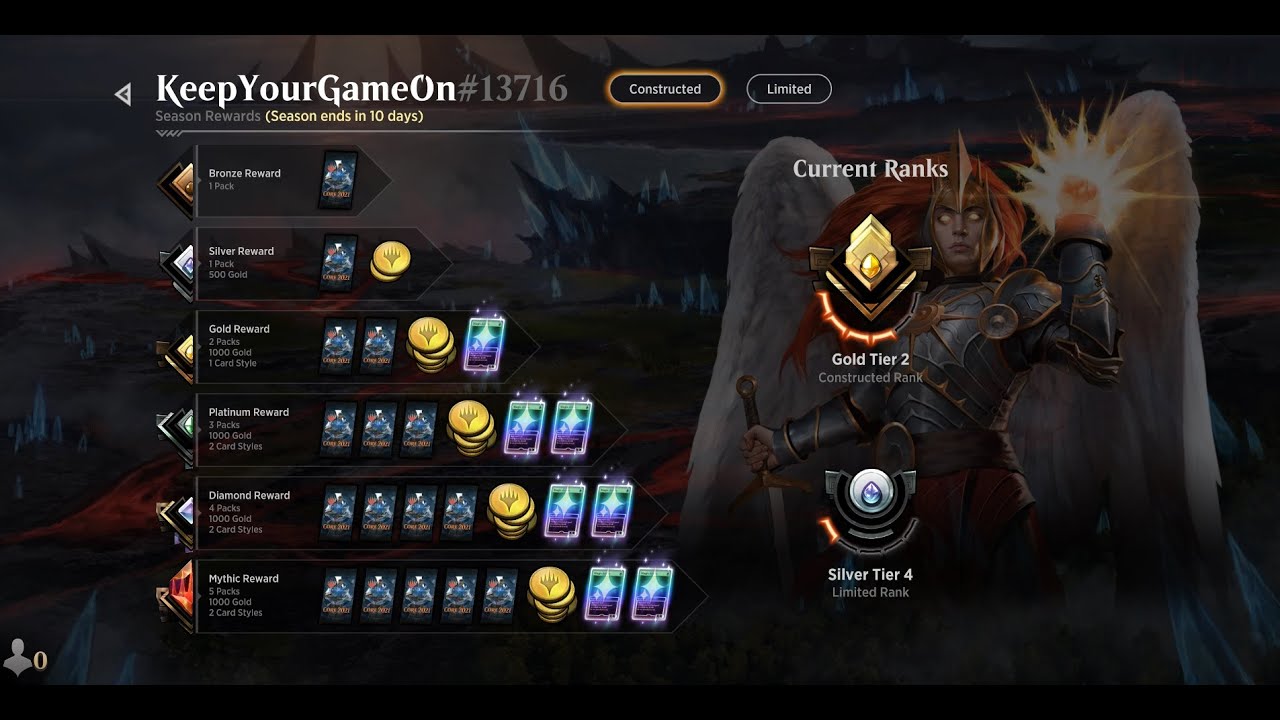 MTG Arena Ranked Standard - New Deck Unlock & Rank Up from Gold T2 ...