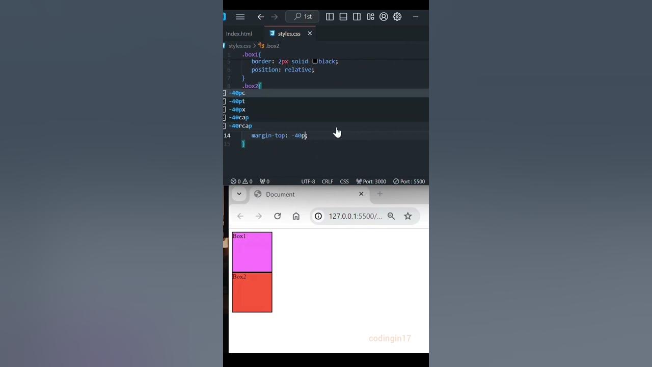 Z Index In Css Css Series Prat 26 Codingin17 Css Htmlcss Shorts