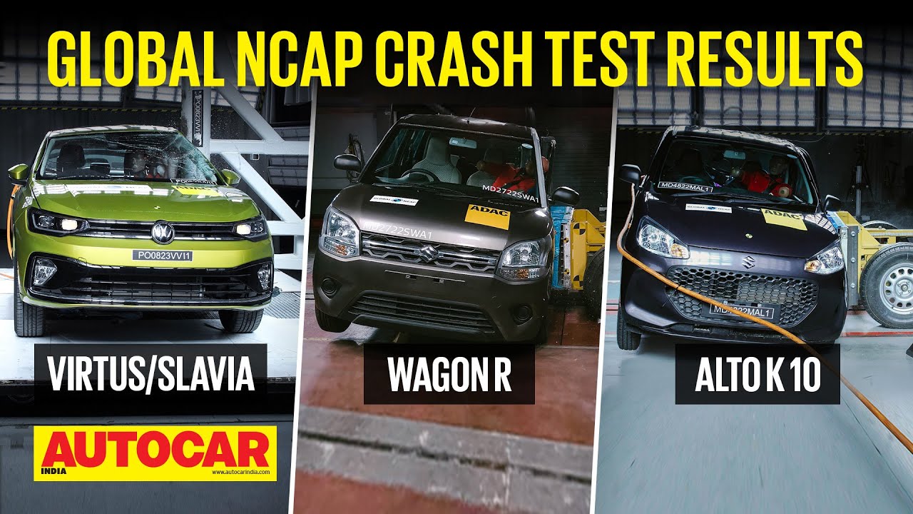 Global NCAP crash test results - VW Virtus, Skoda Slavia, Maruti Wagon ...