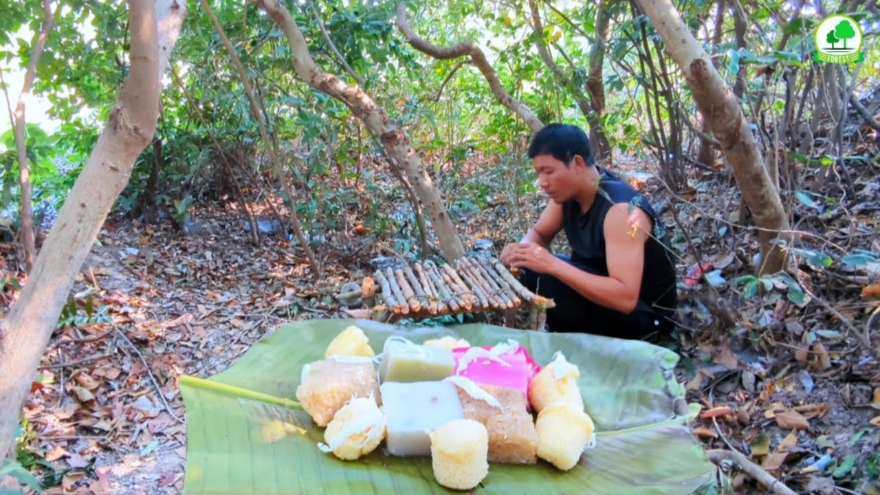 Build the wooden small table for put traditional khmer cake to sit for ...