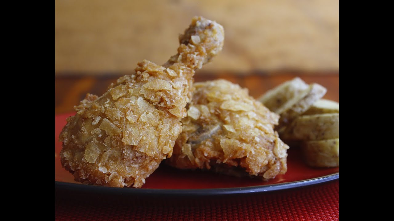 Pollo apanado con papas de paquete - YouTube