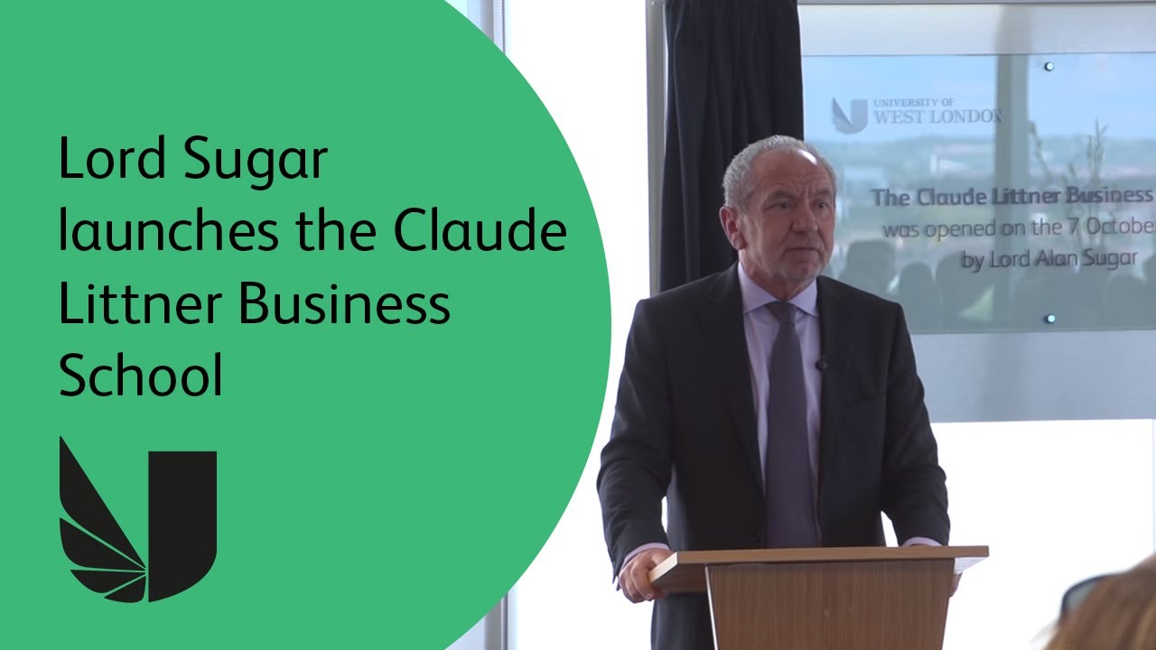 Lord Alan Sugar launches the Claude Littner Business School ...