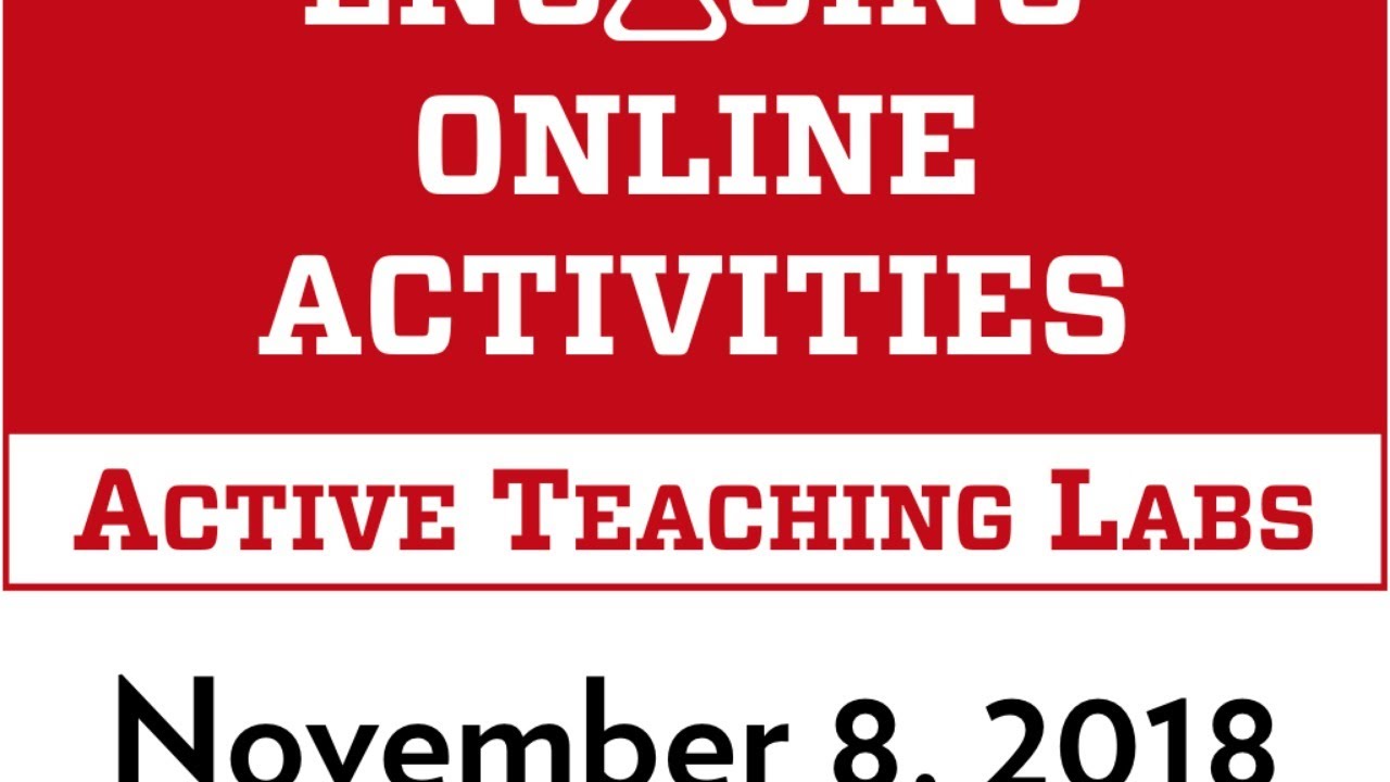 Active Teaching Lab - Engaging Online Activities - Nov. 8, 2018 - YouTube