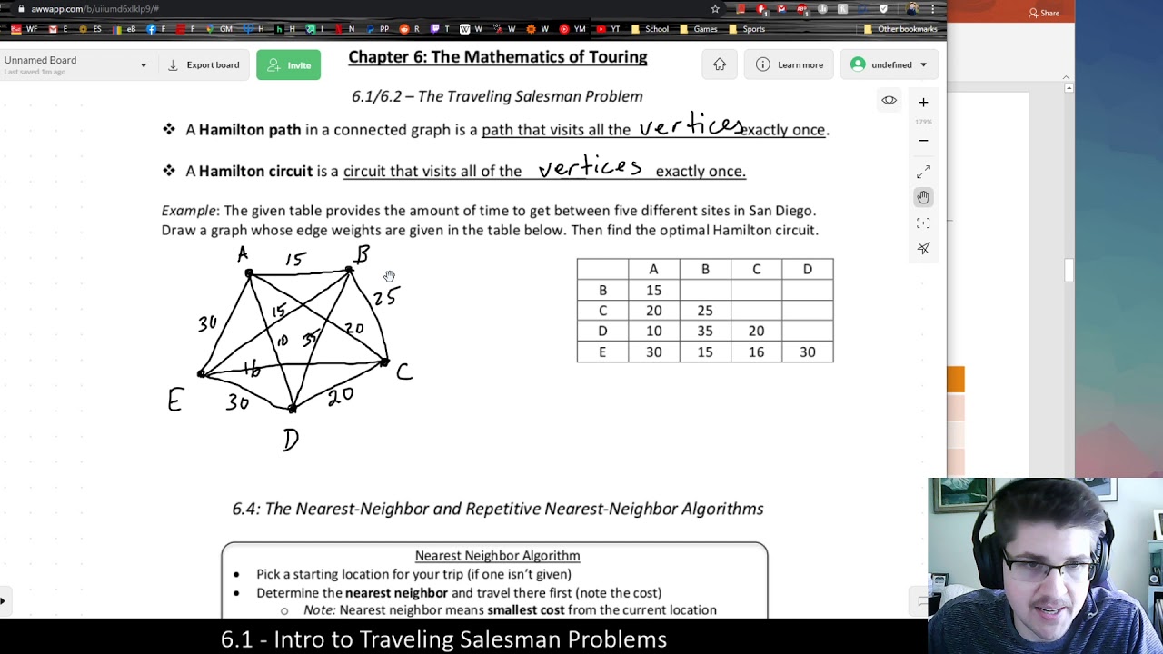 [Math 3003] Hamilton Circuits and Weighted Graphs - YouTube