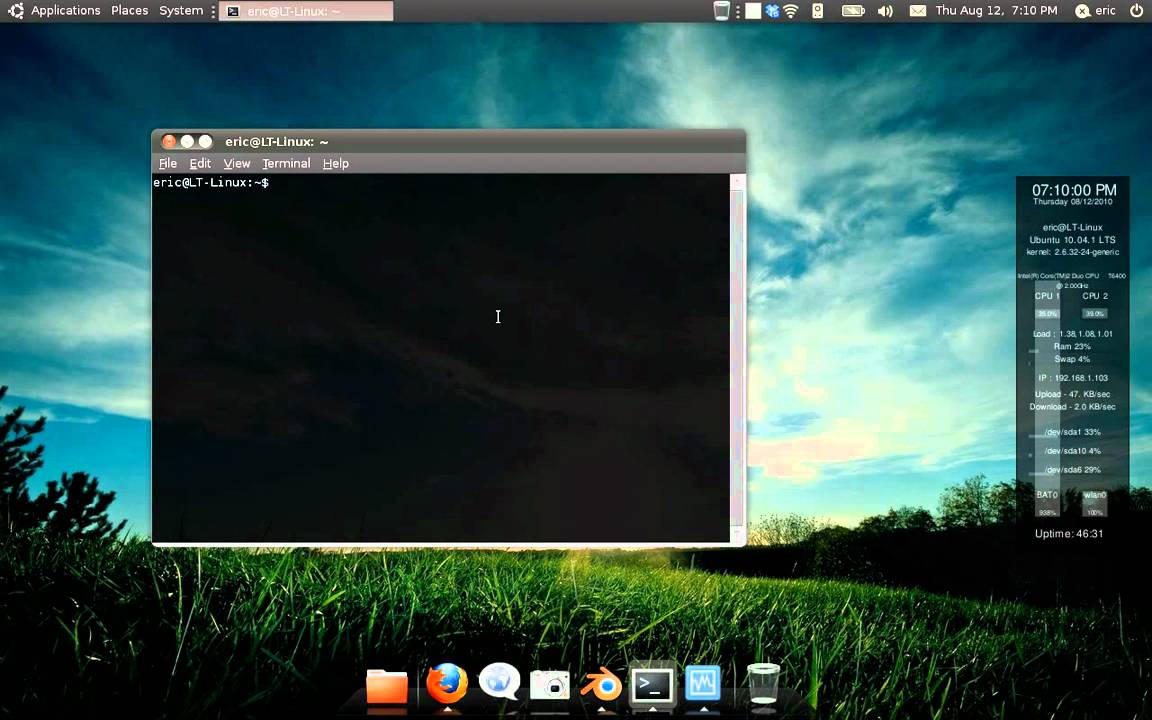 Gnome 2 - (Windows Key + E) - Switching Between Workspaces in Ubuntu Linux - YouTube
