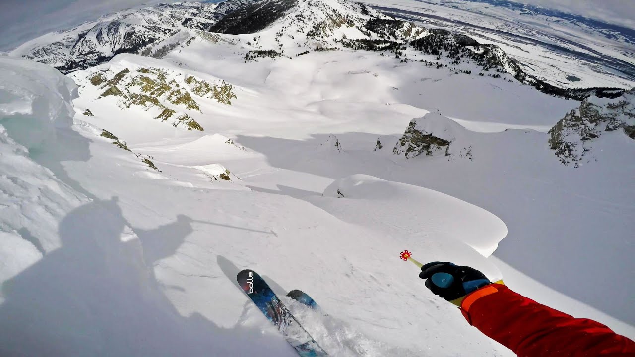 Jackson Hole Cliff drops and backcountry drone skiing with O_leeps ...