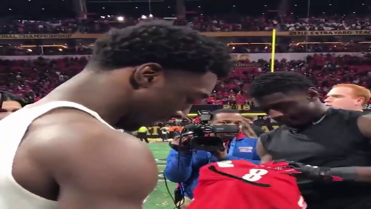 Ridley Brothers Calvin and Riley Ridley Exchange Jerseys After Albama ...