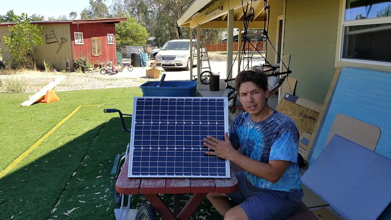 Simple Small Solar support for Cargo Trailer Conversion - YouTube