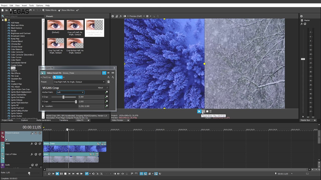 VEGAS Movie Studio 16 – Split Screens Tutorial - YouTube