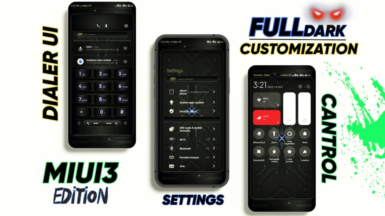 Full Dark Miui 13/12 Theme | Best Miui Themes| Dark Mode Miui Theme | Miui Themes. - YouTube