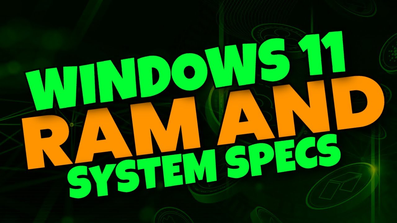 How To Check Windows 11 RAM and System Specs - YouTube