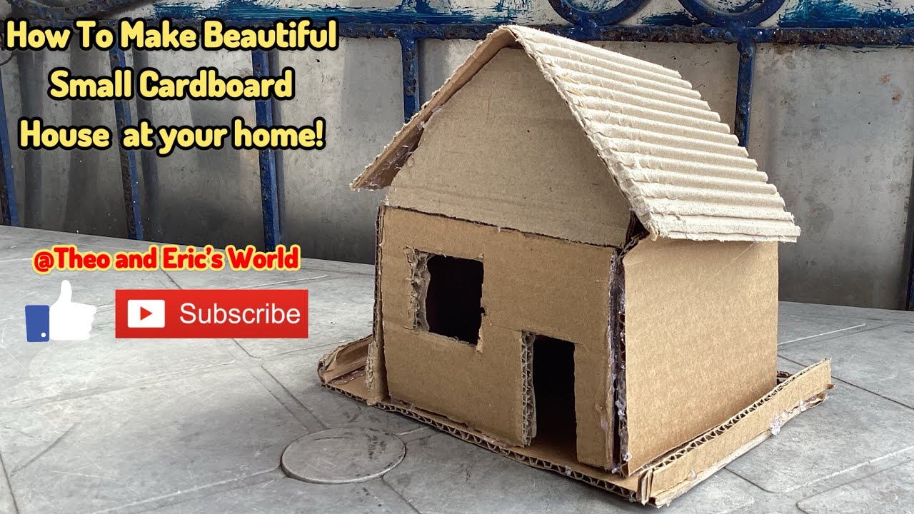 How To Make Beautiful Small Cardboard House at home! | DIY Miniature ...