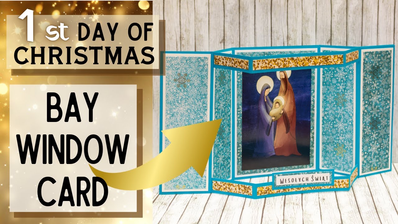 5x7 inches BAY WINDOW CHRISTMAS CARD Step by step Tutorial - YouTube
