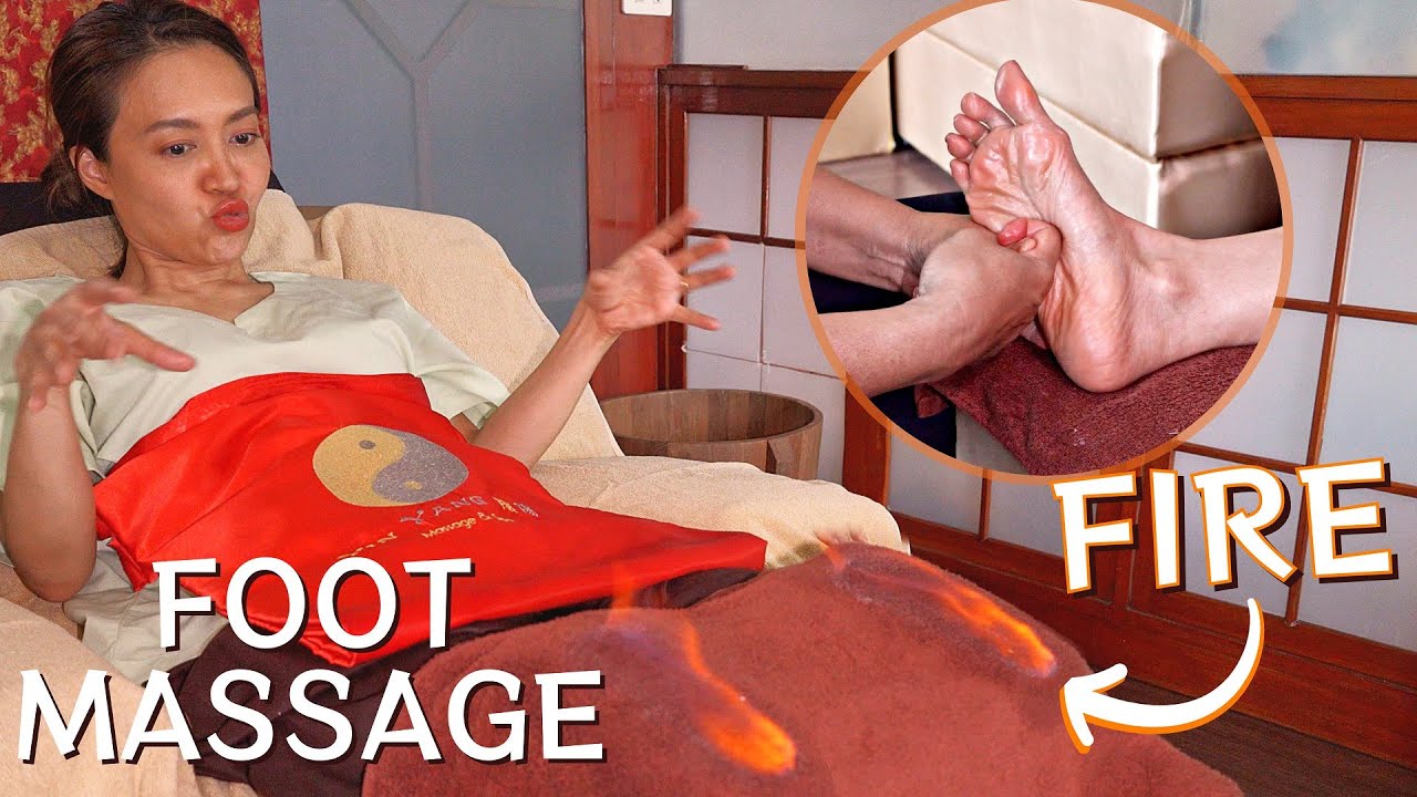ASMR FOOT MASSAGE with FIRE and Chinese Herbs #massageasmr - YouTube