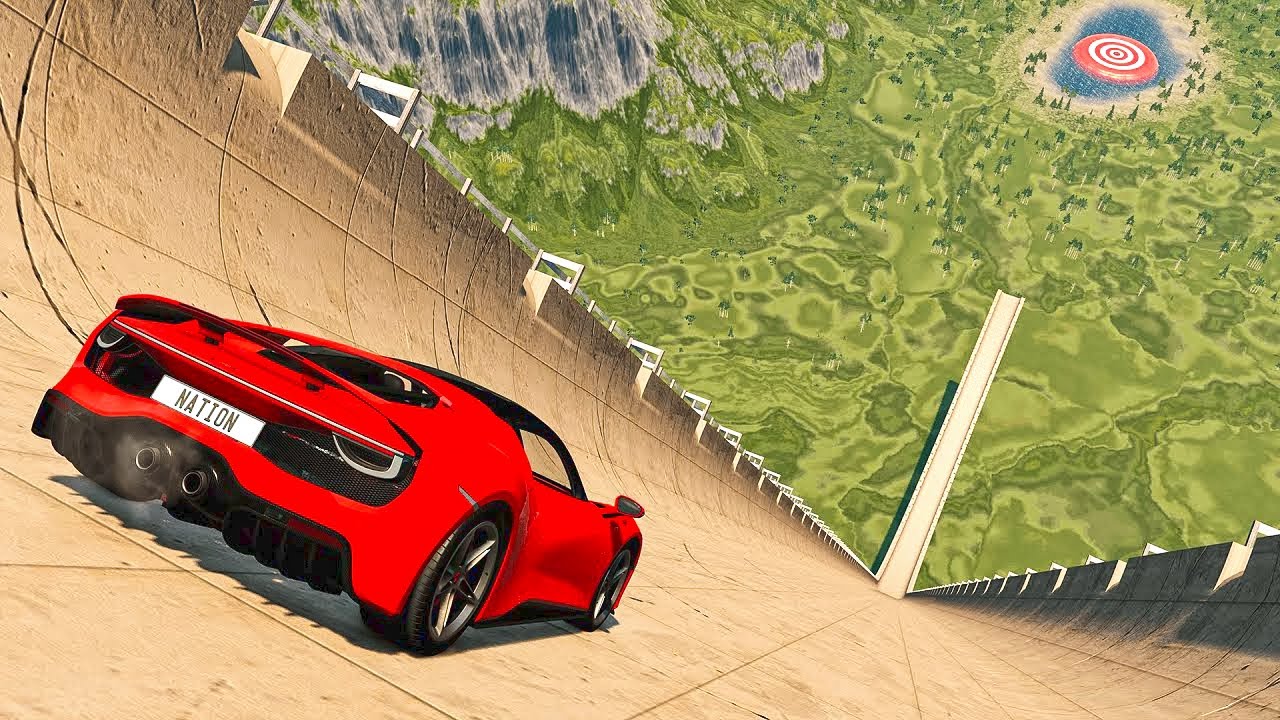 BMW VS High Mega Ramp Jump Test - BeamNG Drive - YouTube