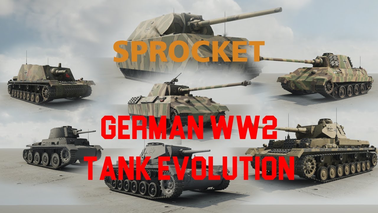WW2 German tank evolution in Sprocket tank designer - YouTube