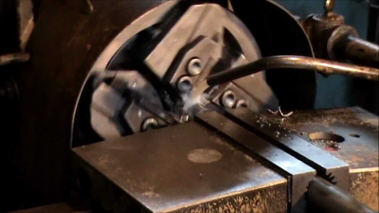 Thread cutting with cutting machine - YouTube