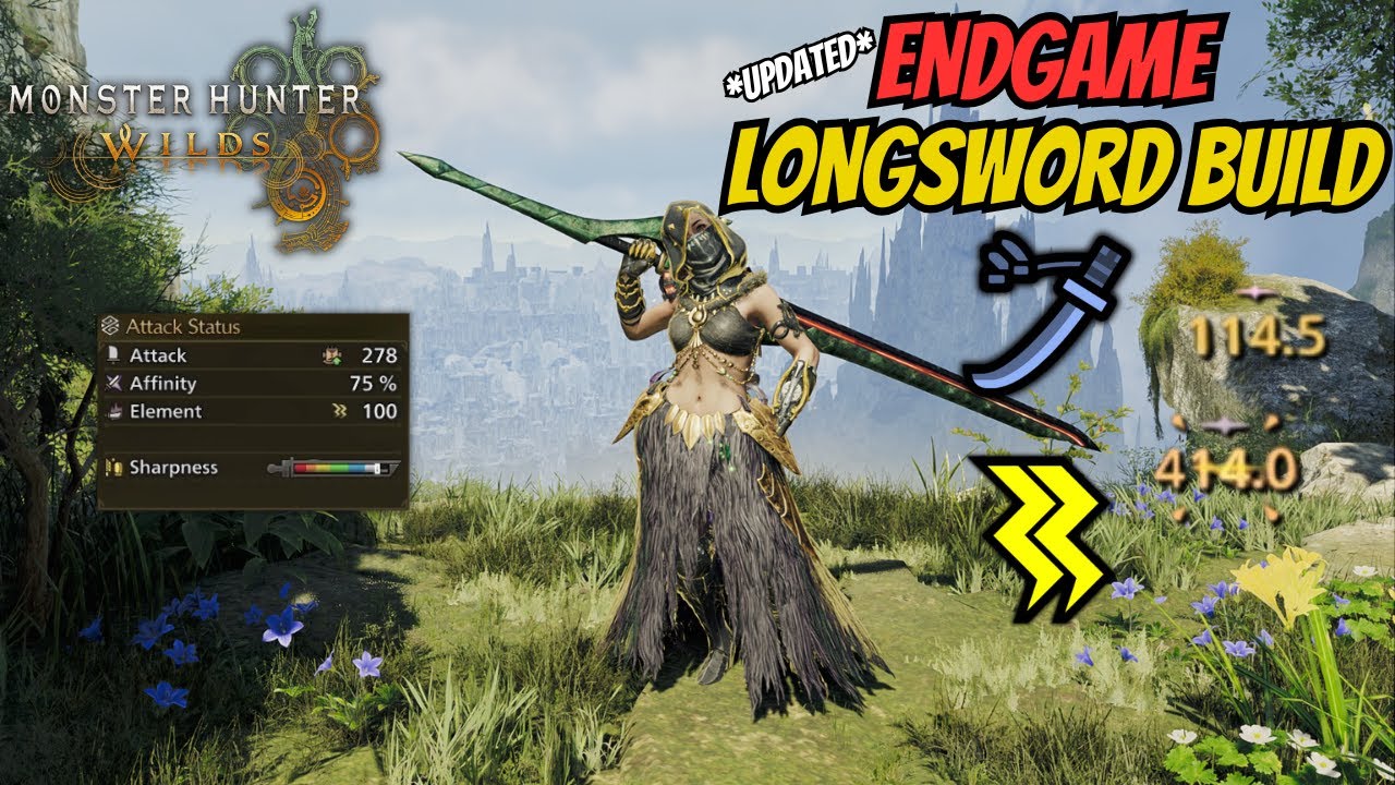 ENDGAME LONGSWORD BUILD *UPDATED* | MONSTER HUNTER WILDS - YouTube