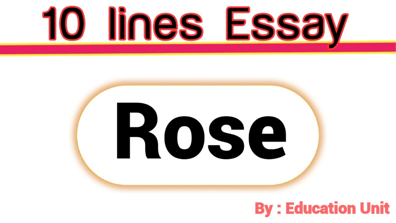 Essay on Rose ten lines in English Short Essay on | Rose |10 lines by ...