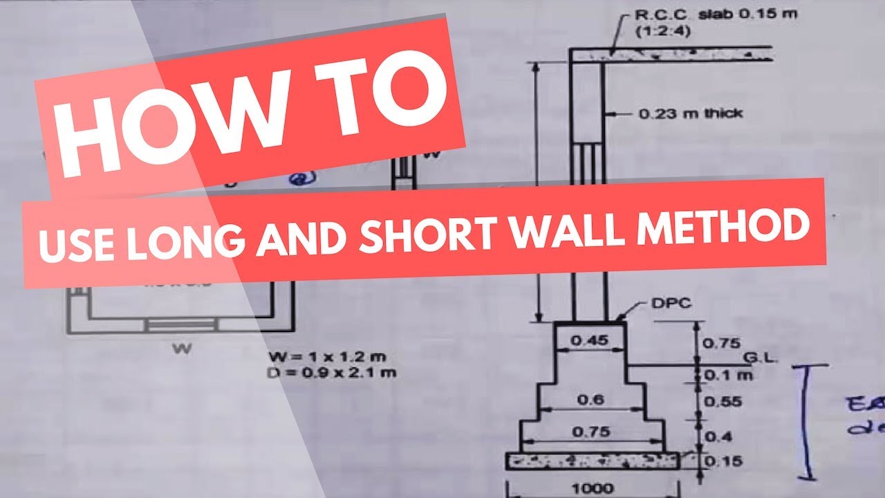 Method of detail estimate , long & short wall method - YouTube